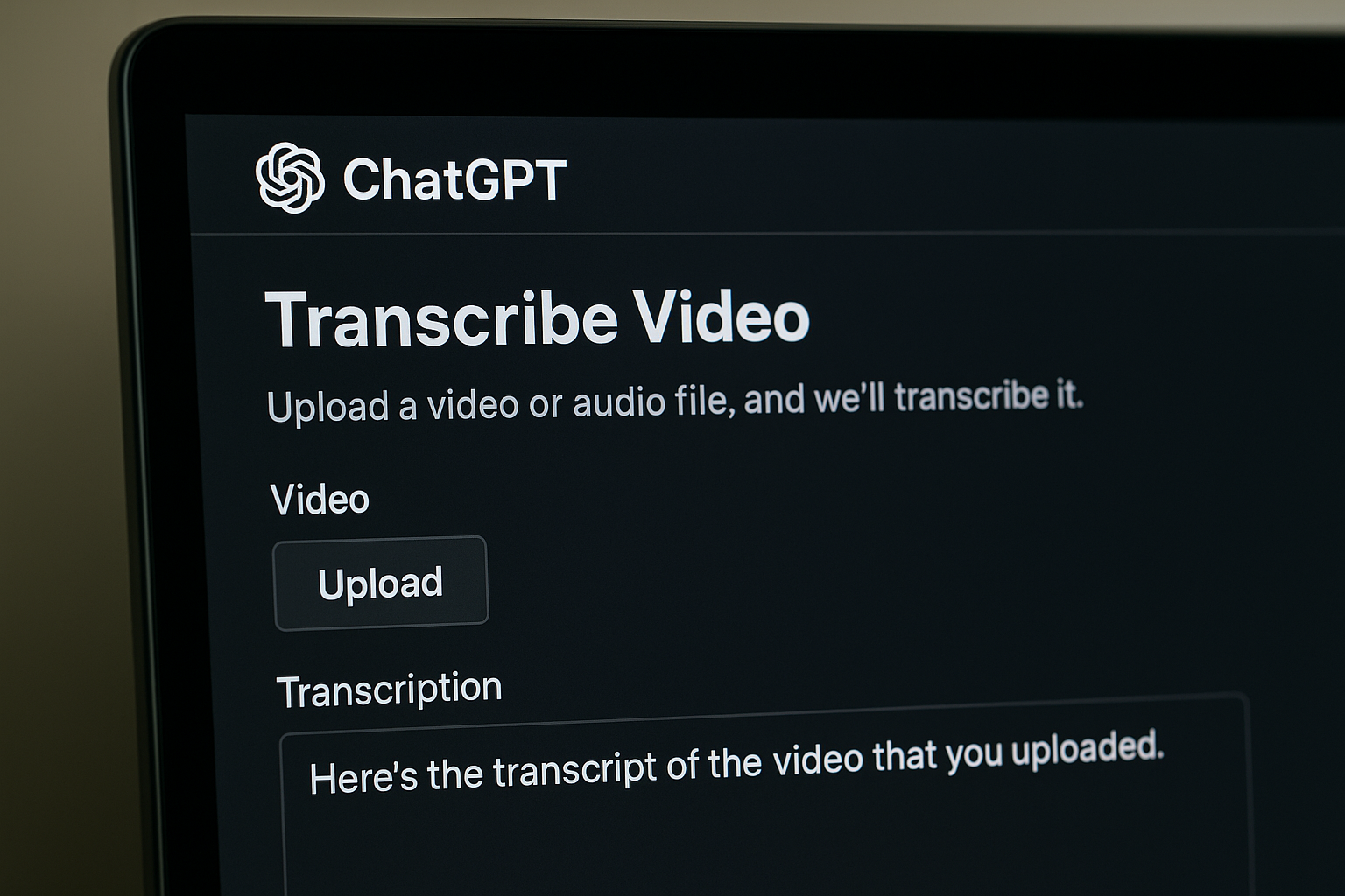 How to Transcribe Videos with ChatGPT Prompts